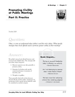 Promoting Civility At Public Meetings Icma Org